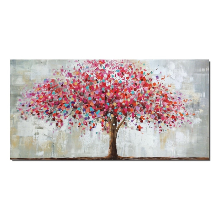 tableau arbre colore dimension 60x60cm - Ambiance Cadres Quimper