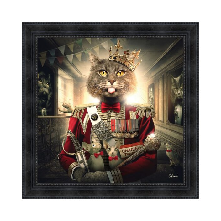 Tableau Chat Couronne uniforme Sylvain Binet -Ambiance Cadres